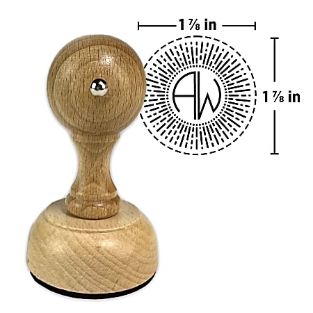 Custom Premium European Style Wood Handle Stamp Round 1 78 Diameter ...