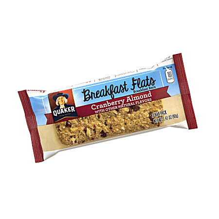 Quaker Breakfast Flats Breakfast Bars Cranberry Almond 1.41 oz 9 Count ...