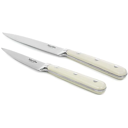 Martha Stewart Stainless Steel 2 Piece Cutlery Set Cream - Office Depot