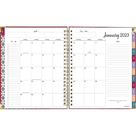 2023 2024 AT A GLANCE Harmony RY Hardcover Weekly Monthly Planner Berry ...