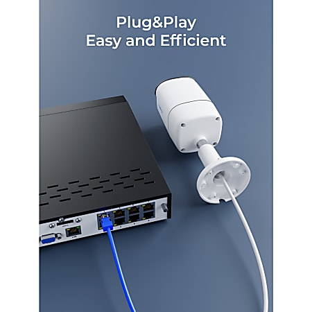 Reolink 12.0 Megapixel Add On PoE Bullet Camera White - Office Depot