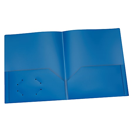 Oxford Poly 2 Pocket Portfolios Letter Size Blue Pack Of 25 Portfolios ...