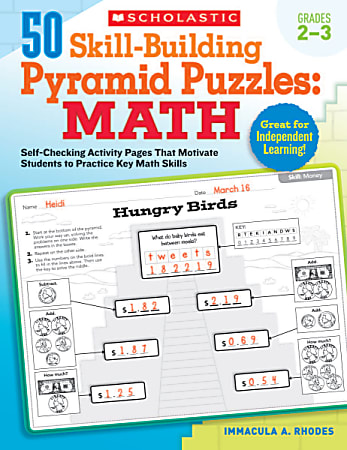 Scholastic 50 Skill Building Pyramid Puzzles Math For Grades 2 3 ...