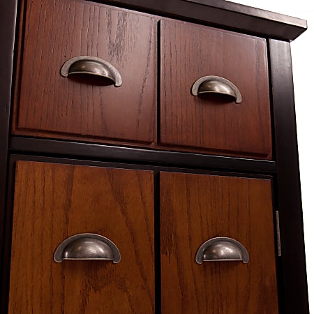 Southern Enterprises Hendrik Apothecary Desk, Espresso/Wood Tones