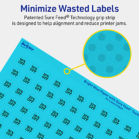 Avery Print To The Edge Labels With Sure Feed Technology And Easy Peel ...