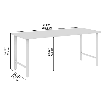 Bush Business Furniture Hustle 72 W Computer Desk With Metal Legs ...