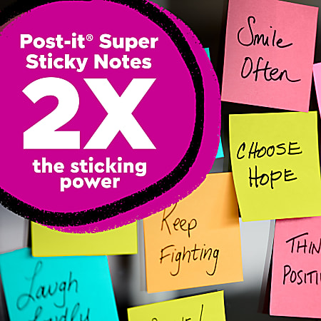 Post it Summer Joy Adhesive Note 90 NotesPad R33018SSJOYCP - Office Depot