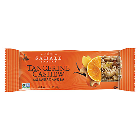 Sahale Snacks Vanilla Mango Tangerine Cashew Snack Bars 1.40 Oz Box Of ...