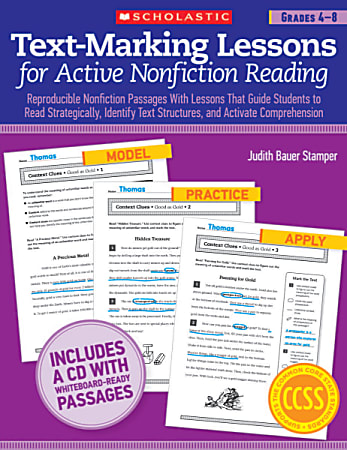 Scholastic Text Marking Lessons For Active Nonfiction Reading For ...