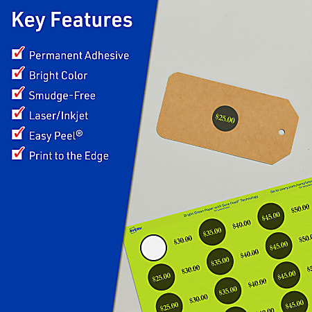 Avery Print To The Edge Labels With Sure Feed Technology And Easy Peel ...