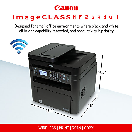 Canon ImageCLASS MF264dw II Wireless Laser All in One Monochrome ...