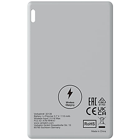 Verbatim My Finder Bluetooth Tracker Card Silver - Office Depot