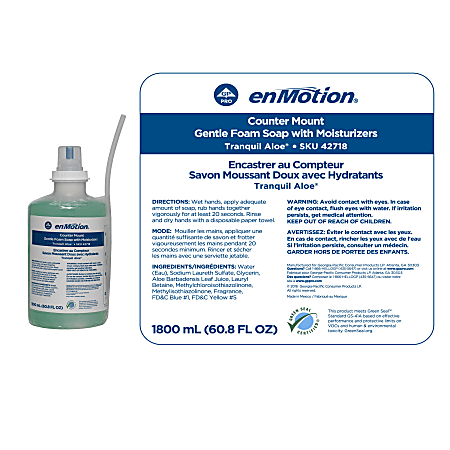 enMotion Moisturizing Foam Hand Soap Tranquil Aloe Scent 60.86 Oz ...