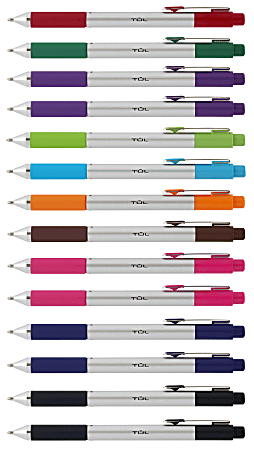 TUL BP Series Retractable Ballpoint Pens Medium Point 1.0 mm Silver ...