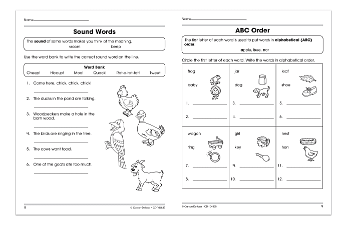 Carson Dellosa 100 Series Grammar Workbook Grades 1 2 - Office Depot