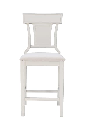 Linon Connor Upholstered Counter Stool WhitewashBeige - Office Depot
