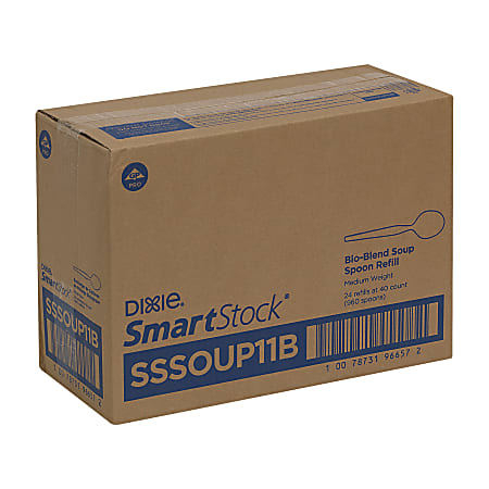 Bio Blend SmartStock Cutlery Soup Spoon Beige Case Of 960 - Office Depot