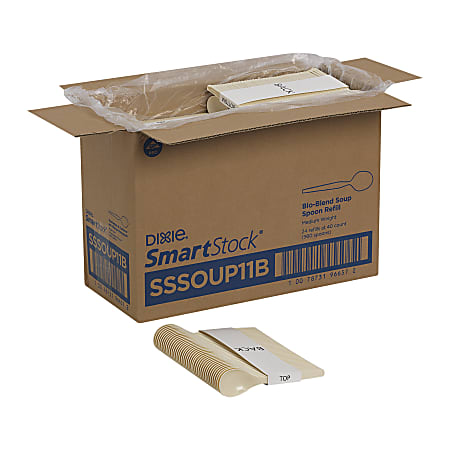 Bio Blend SmartStock Cutlery Soup Spoon Beige Case Of 960 - Office Depot