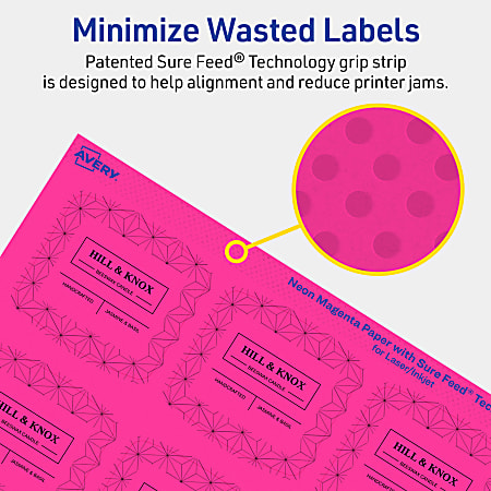 Avery Print To The Edge Labels With Sure Feed Technology 94124 NMP40 ...