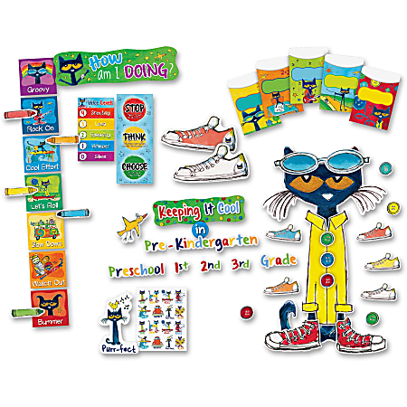 Teacher Created Resources Pete The Cat Bulletin Board Set Fun ...