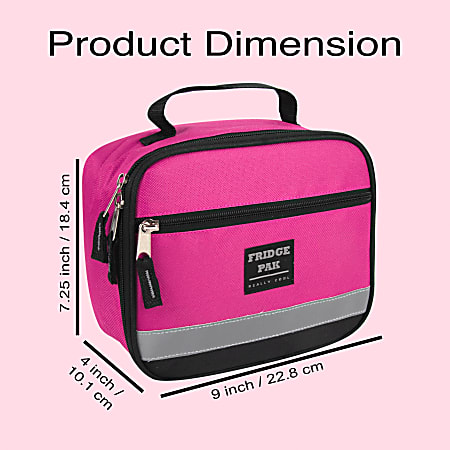 Fridge Pak Lunch Boxes With Clips 7 14 H x 9 W x 4 D PinkTealPurpleBlue ...