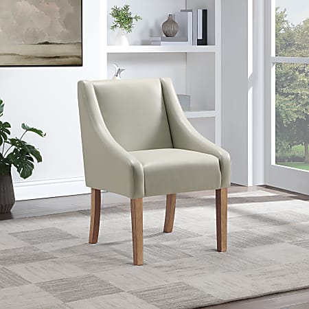 Office Star Monarch Faux Fabric Dining Chair Cream Faux - Office Depot