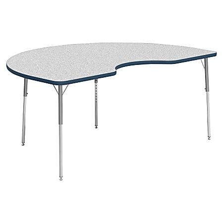 Lorell Classroom Kidney Shaped Activity Table Top 72 W x 48 D Gray ...
