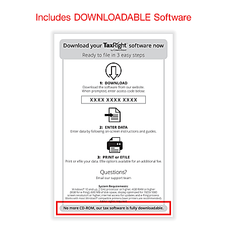 Office Depot 1099 NEC Laser Tax Forms With Software 4 Part 3 Up 8 12 x ...