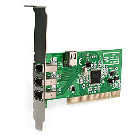 StarTech.com 4 port PCI 1394a FireWire Adapter Card 3 External 1 ...