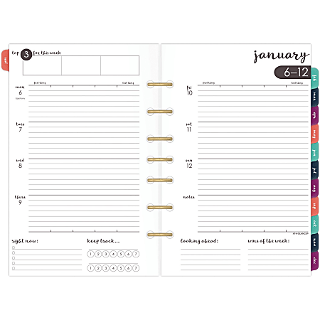 2025 AT A GLANCE Harmony WeeklyMonthly Planner Refill Desk Size 5 12 x ...