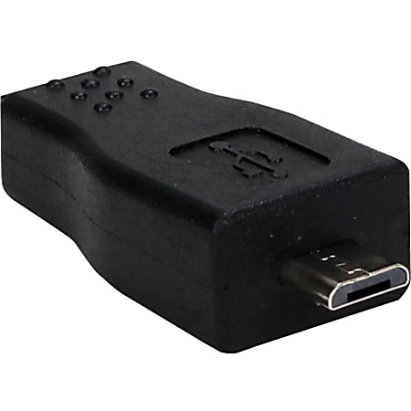 QVS Micro USB Male to Mini USB Female Adaptor 1 Pack 1 x Type B Male ...