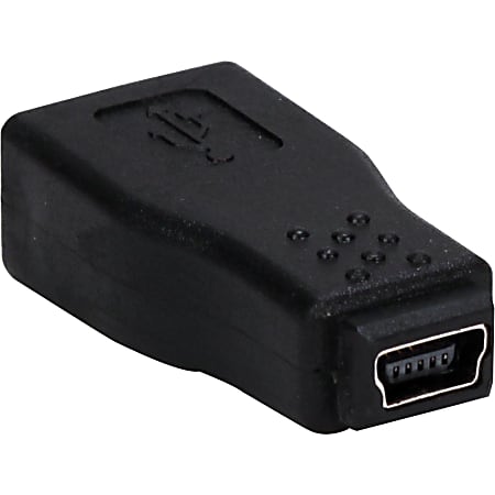 QVS Micro USB Male to Mini USB Female Adaptor 1 Pack 1 x Type B Male ...