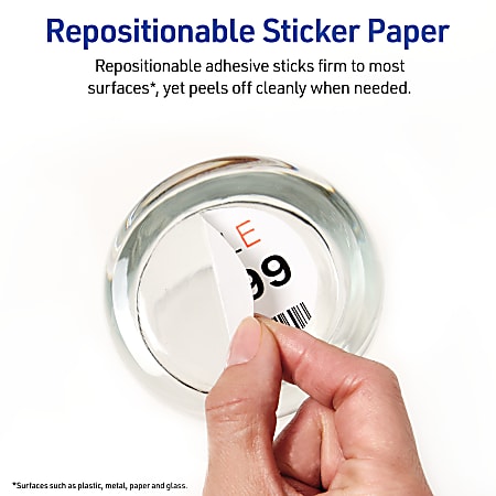 Avery Sticker Project Paper Letter Size 8 12 x 11 White Pack Of 15 ...
