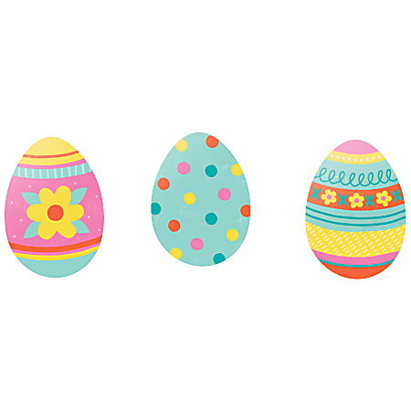 Amscan Easter Eggs Yard Signs 20 H x 10 W x 1 D Multicolor Pack Of 3 ...