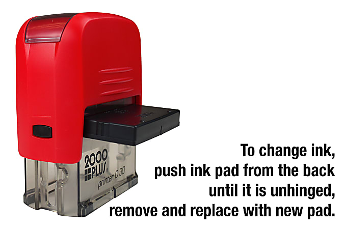 Cosco 2000PLUS Self Inking Print Kit 1 78 x 34 Impression Black ...