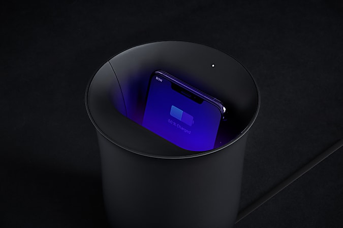 Oblio Wireless Charging Station with Built in UV Sanitizer Black ...