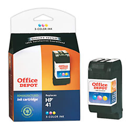 Office Depot Brand 241 HP 41 Remanufactured Tricolor Ink Cartridge ...