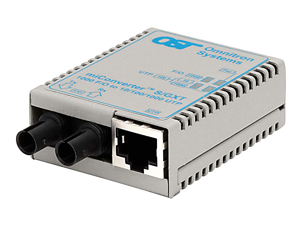 Omnitron miConverter SGXT Fiber media converter GigE 10Base T 100Base ...