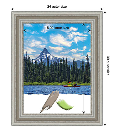 Amanti Art Picture Frame 24 x 30 Matted For 18 x 24 Parlor Silver ...