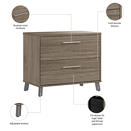 WorkPro Motiva 36 W 2 Drawer Lateral File Cabinet Modern Hickory ...