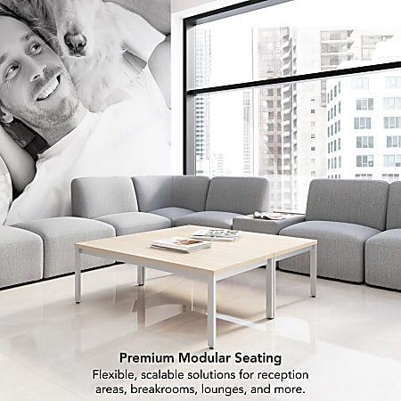 Bush Business Furniture Assemble Modular Corner Lounge Chair Fog Fabric ...