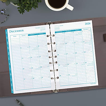 AT A GLANCE 2026 Seascapes Daily Monthly Planner Two Page Per Day ...