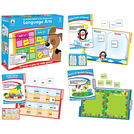 Carson-Dellosa Education Language Arts File Folder Games, Grade 3
