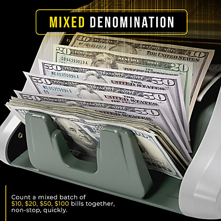 Kolibri KBR 500 Mixed Bill Counter With Advanced Counterfeit Detection And Multi Currency 9 H x ...