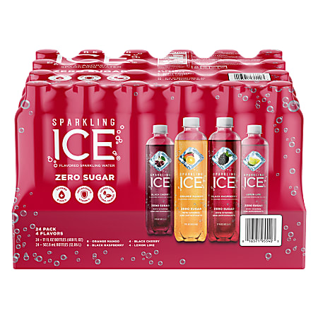 Sparkling Ice Fruit Frenzy Sparkling Water Variety Pack, 17 Oz, Pack Of 24 Bottles
