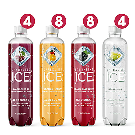 Sparkling Ice Fruit Frenzy Sparkling Water Variety Pack 17 Oz Pack Of 24 Bottles - Office Depot
