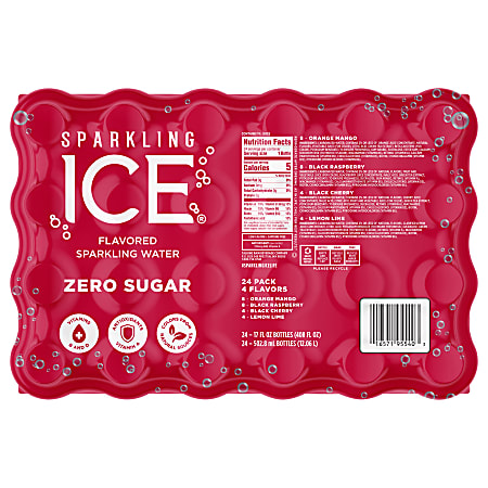 Sparkling Ice Fruit Frenzy Sparkling Water Variety Pack 17 Oz Pack Of 24 Bottles - Office Depot
