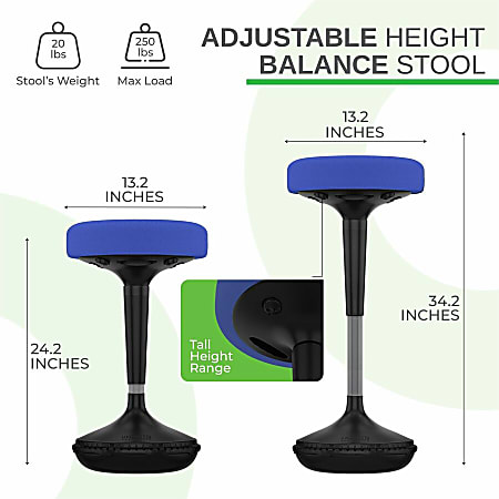 Wobble Stool Standing Desk Balance Stool For Active Sitting Blue ...