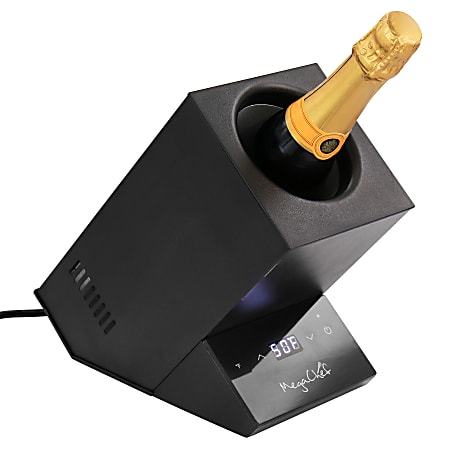 MegaChef Electric Wine Chiller 9 58 H x 5 516 W x 10 D Black - Office Depot