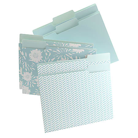 Realspace File Folders Letter Size BlueWhite Pack Of 6 Folders - Office ...